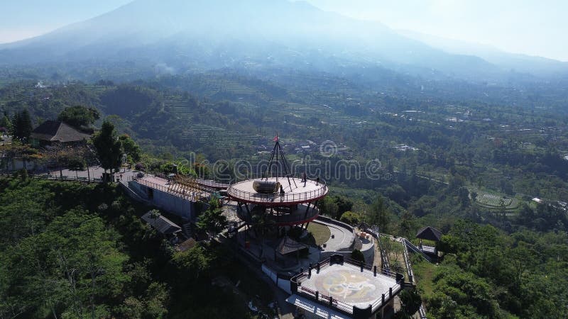 Magelang, Central Java Indonesia September 07 2023: Drone View Menara ...