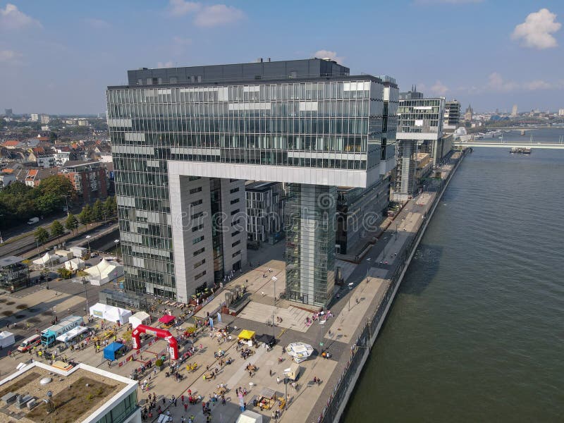 Drone View at Modern Building of Cologne in Germany Editorial Stock ...
