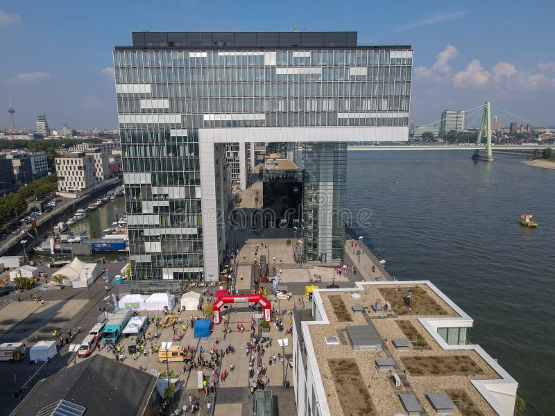 Drone View at Modern Building of Cologne in Germany Editorial Photo ...