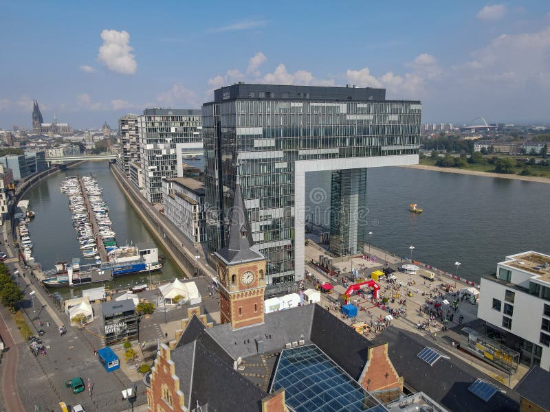 Drone View at Modern Building of Cologne in Germany Editorial Stock ...