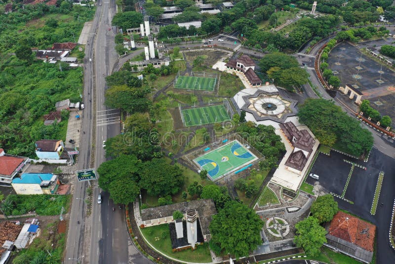 Drone View the Mosque with Mountain View Stock Photo - Image of ...