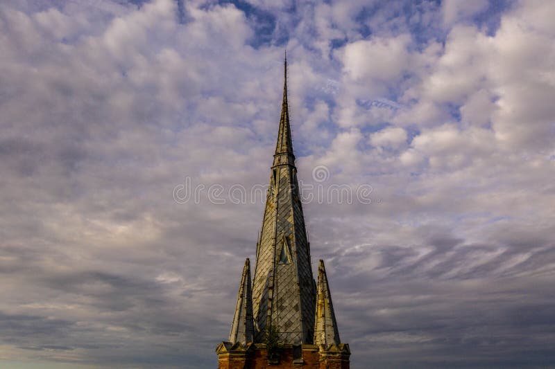 Drone View of Old Mansion Tower Roof Stock Photo - Image of panorama ...