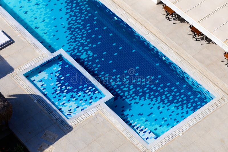 Drone View Onto a Luxury Swimming Pool Stock Image - Image of swimming ...