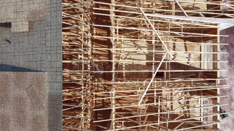 Drone View Overhead of a Multi-family Housing Construction Project and ...