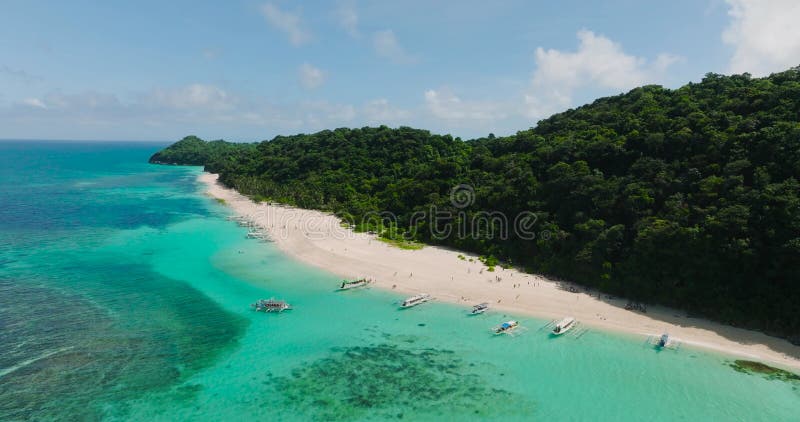 Puka Shell Beach. Boracay, Philippines. Stock Footage - Video of ...