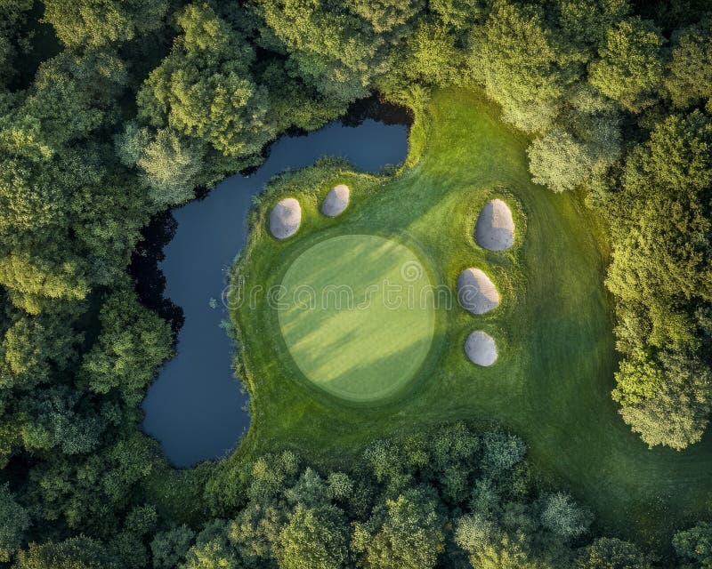 Drone View of Rewilded Golf Courseturned Nature Reserve Enhancing ...