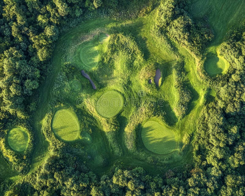 Drone View of Rewilded Golf Courseturned Nature Reserve Enhancing ...