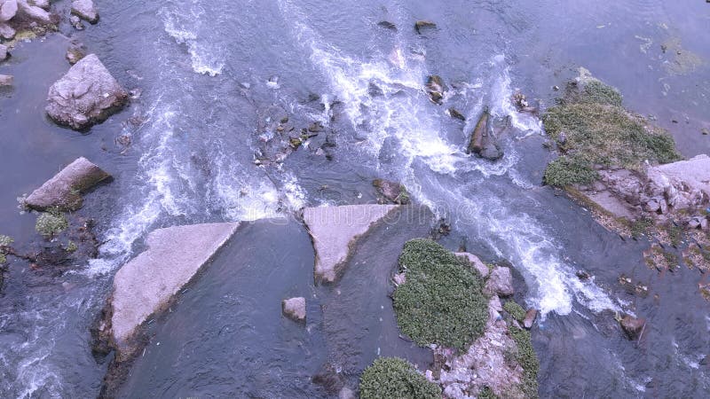 Drone View Running Water at Daytime Stock Photo - Image of running ...