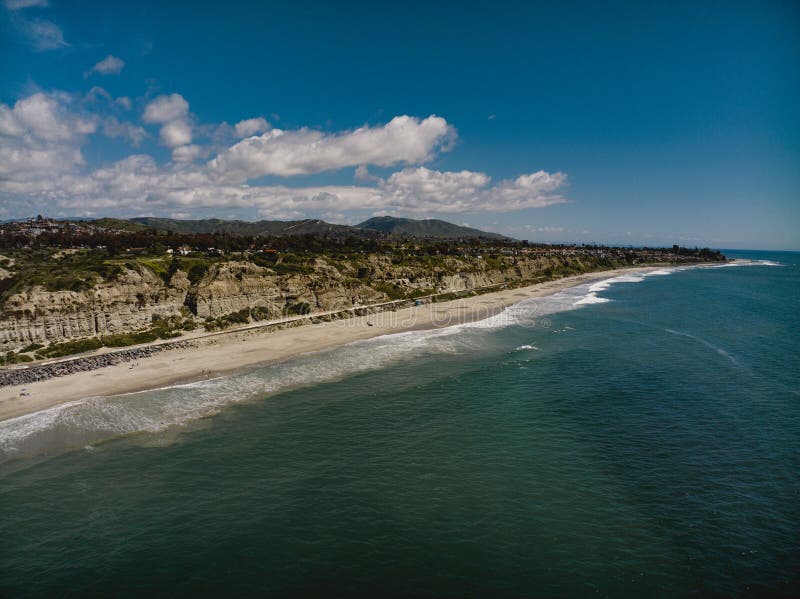 Drone View of San Clemente Beach and Ocean Stock Image - Image of city ...
