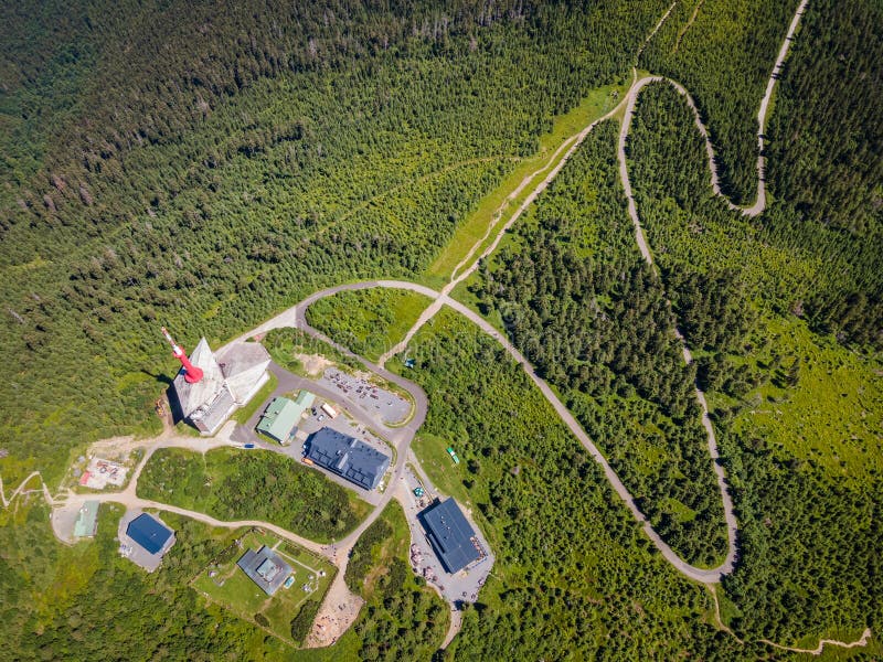 Drone View: Summit of Lysa Mountain, Czech Republic Stock Photo - Image ...