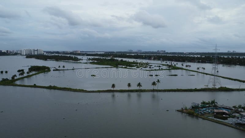 Drone View of Thin Islands in Ernakulam Stock Footage - Video of drone ...