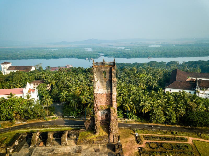 Aerial View of Velha Goa in Goa India Stock Image - Image of outdoors ...