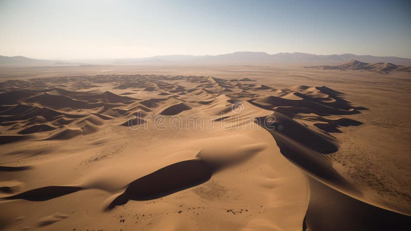 Drone View of Dry Desert Generative Ai Stock Illustration ...