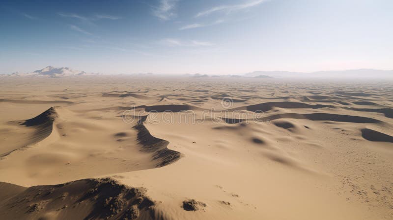 Drone View of Dry Desert Generative Ai Stock Illustration ...