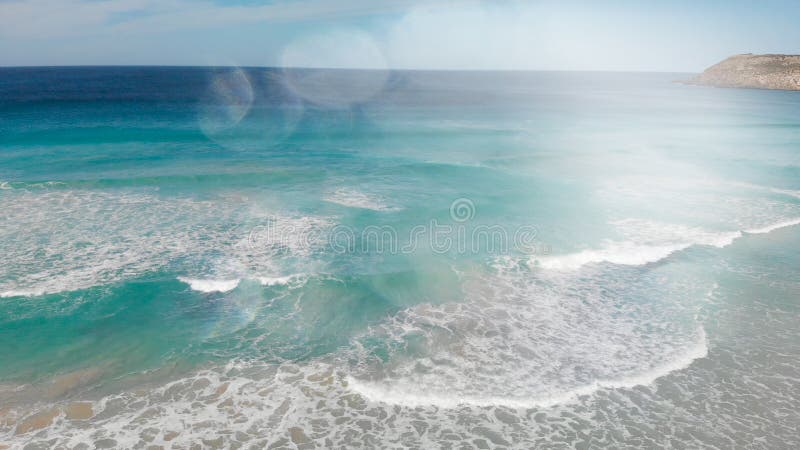 Drone Viewpoint Over Beautiful Waves Along the Shoreline, Australia ...