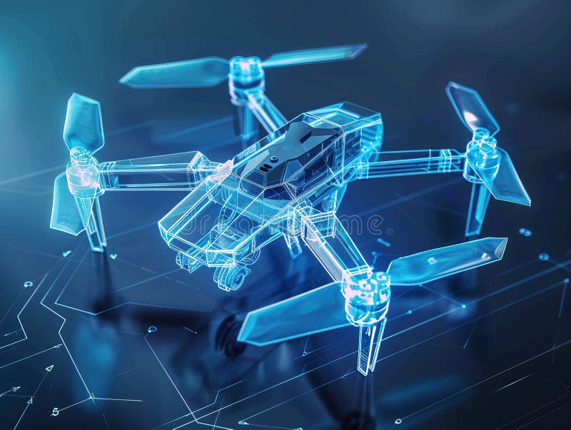 Drone Visualization with Augmented Reality Transparent Drone in Studio ...