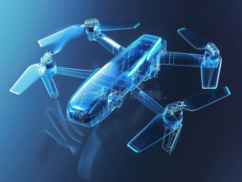 Drone Visualization with Augmented Reality Transparent Drone in Studio ...