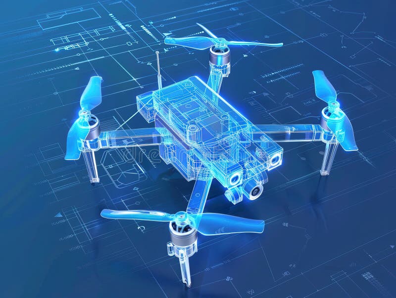 Drone Visualization with Augmented Reality Transparent Drone in Studio ...