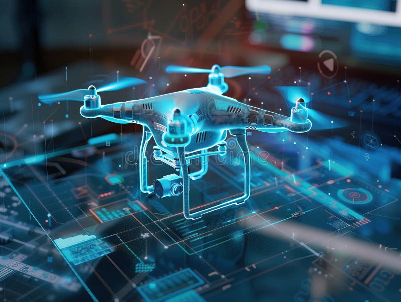 Drone Visualization with Augmented Reality Transparent Drone in Studio ...