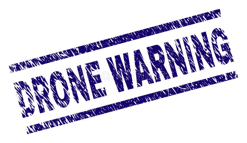 Scratched Textured DRONE WARNING Stamp Seal Stock Vector - Illustration ...