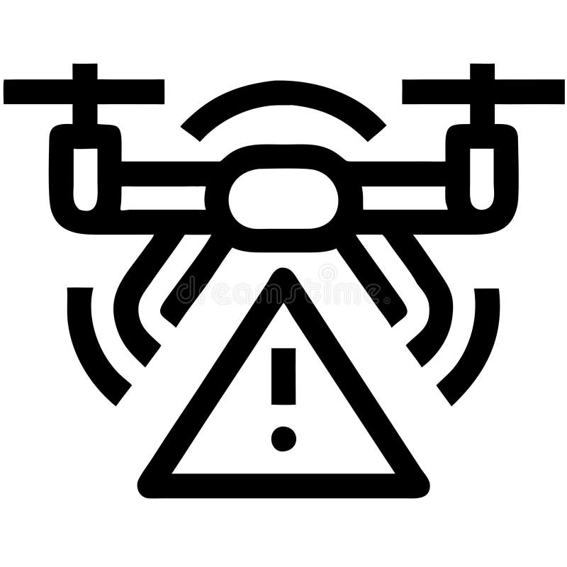 Drone Warning Sign Symbol Vector for Safety and Regulation Awareness ...