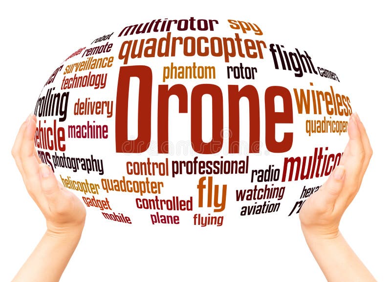 Drone Word Cloud Text Illustration. Stock Illustration - Illustration ...
