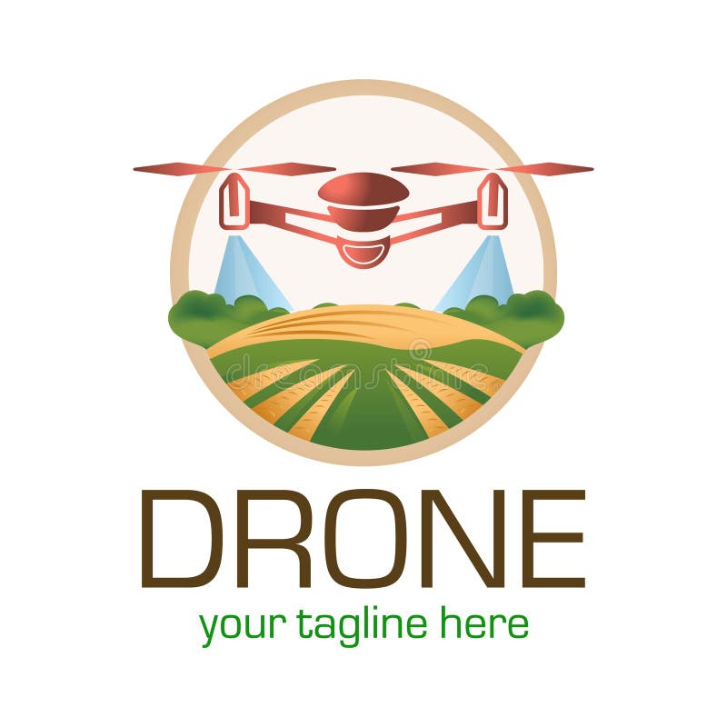 Drones for Agriculture Logo. the Future of Farming and Agriculture ...