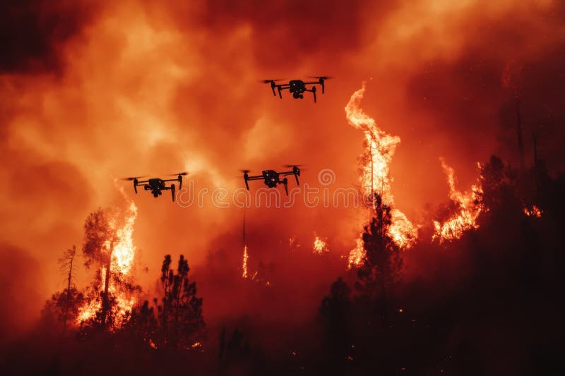 Drones Assist in Fighting Forest Fire during Nighttime Operations in a ...