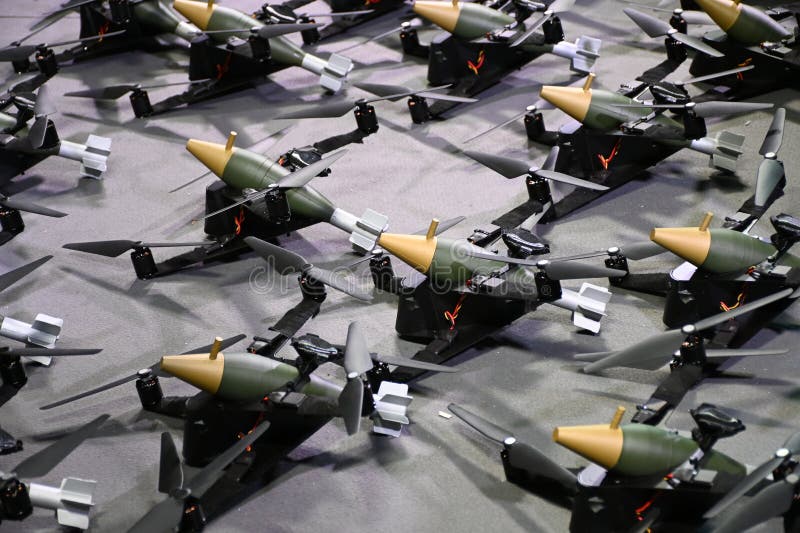 Drones Equipped with 60mm Mortar Mines Stock Photo - Image of original ...