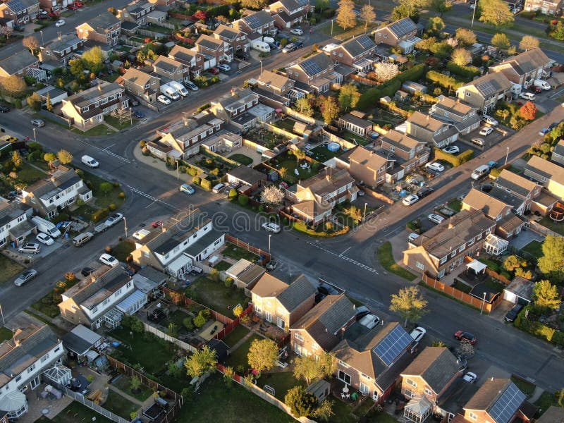 An Aerial View of Some Typical Low Density Suburban Housing in the UK ...