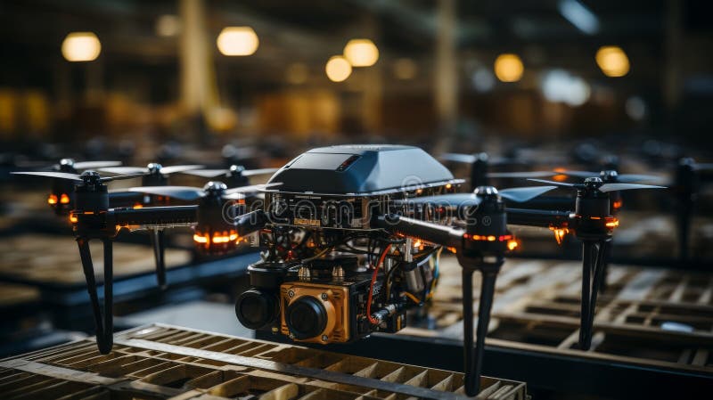 Drones Navigate through a High-tech Factory, Enhancing Efficiency in ...