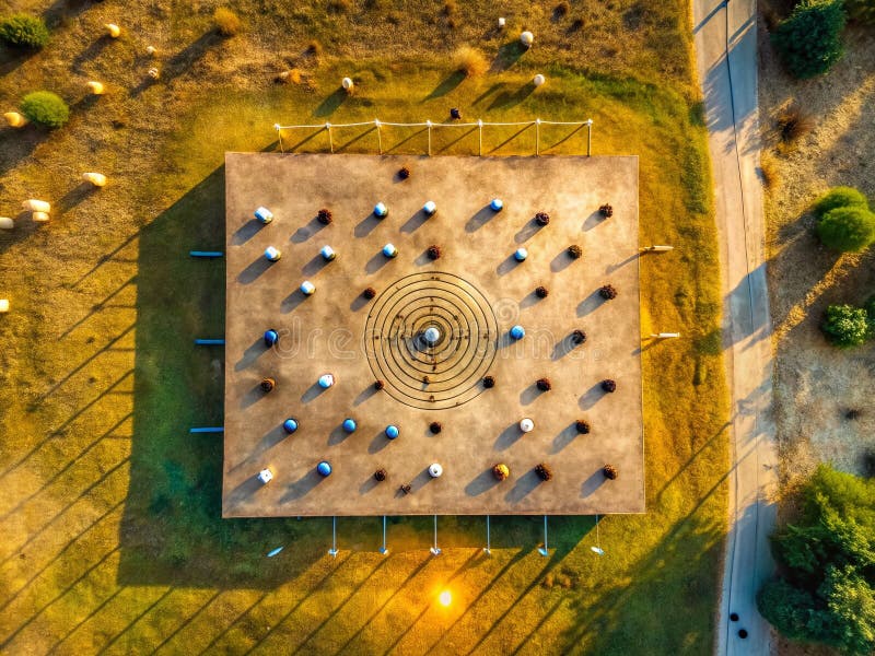 Drones Perspective CloseUp of Bullet Holes in a Shooting Range Target ...