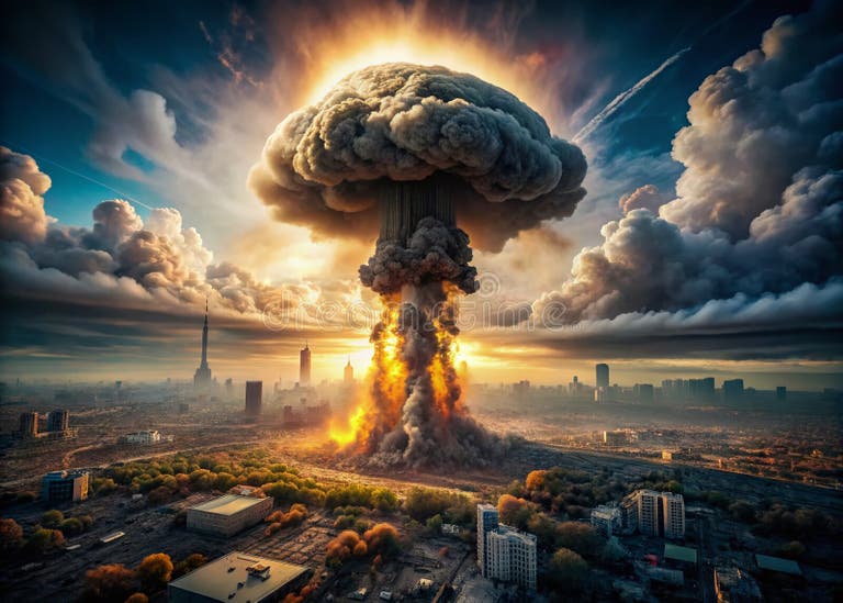 A Drones Perspective Devastating Aftermath of a Nuclear Explosion a ...