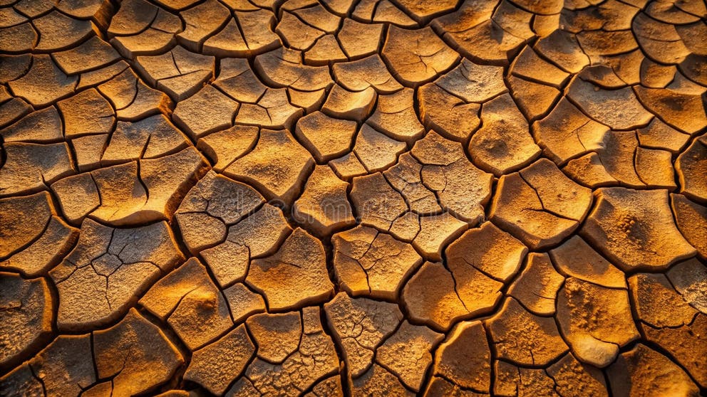 A Drones Perspective on Devastating Drought Aerial View of Cracked ...