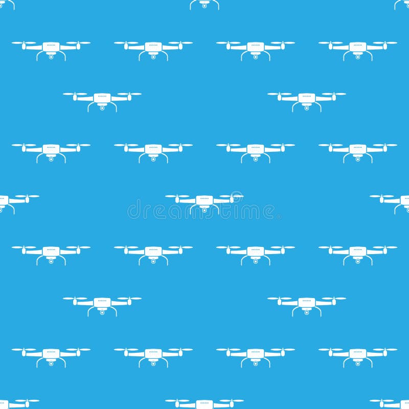 Drones Seamless Pattern Stylish Texture. Vector Illustration. Stock ...