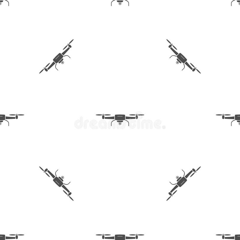 Drones Seamless Pattern Stylish Texture. Vector Illustration. Stock ...