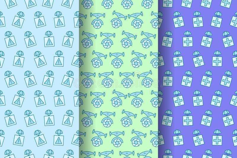Drones Seamless Pattern. Vector Illustration Stock Vector ...