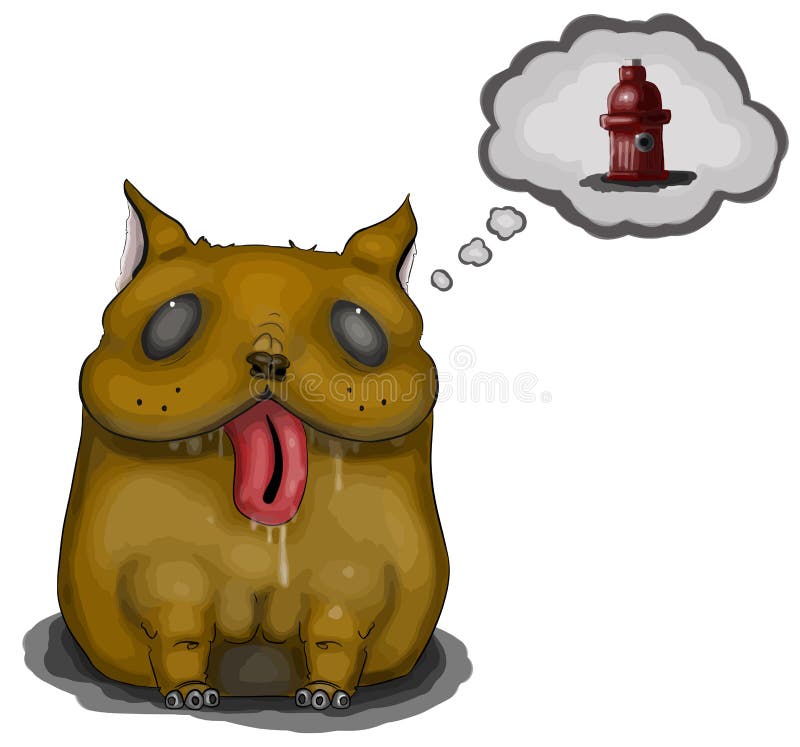 Drooling Dog stock vector. Illustration of drawing, furry - 12295852