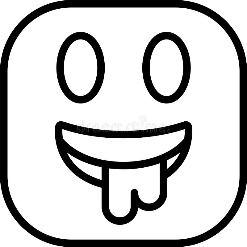 Drooling Face Vector Icon stock vector. Illustration of hungry - 388687518