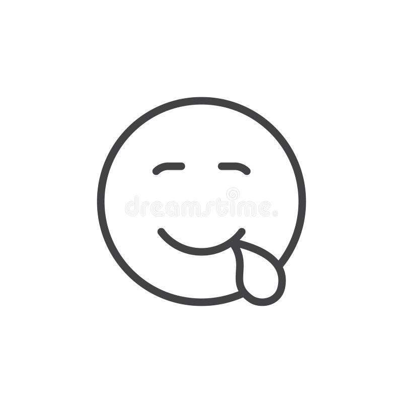 Drooling Icon Thin Outline Art Symbol Stock Vector - Illustration of ...