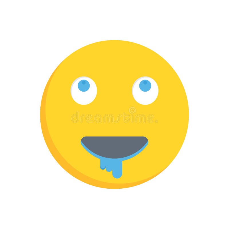 Drooling Vector Flat Colour Icon Stock Vector - Illustration of flat ...