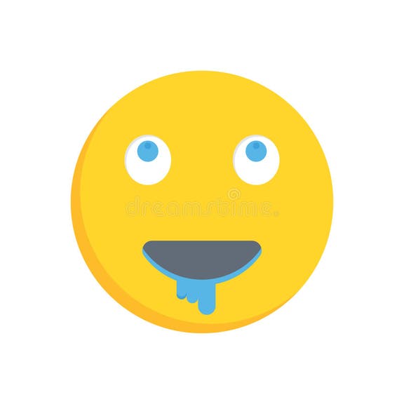 Drooling Vector Flat Colour Icon Stock Vector - Illustration of flat ...