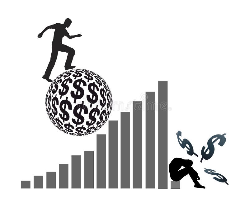 Rijkdom en Armoede stock illustratie. Illustration of persoon - 44533452