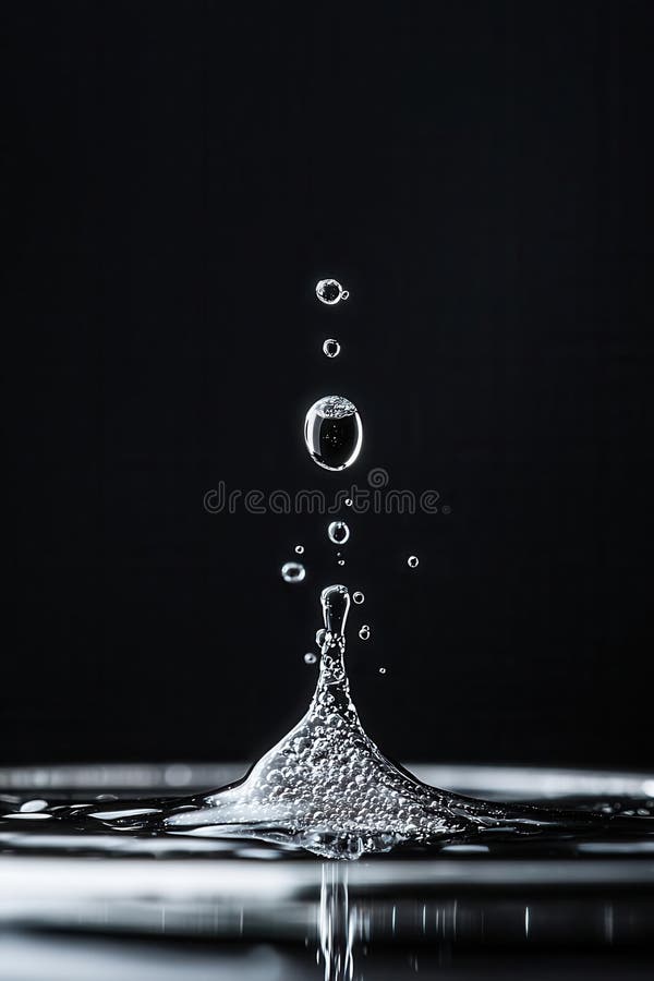 A Drop of Acid Causing a Metal Surface To Fizz, Capturing the Chemical ...