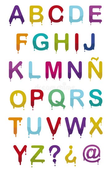 Drop alphabet stock vector. Illustration of clear, color - 13335954