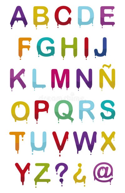 Drop alphabet stock vector. Illustration of clear, color - 13335954