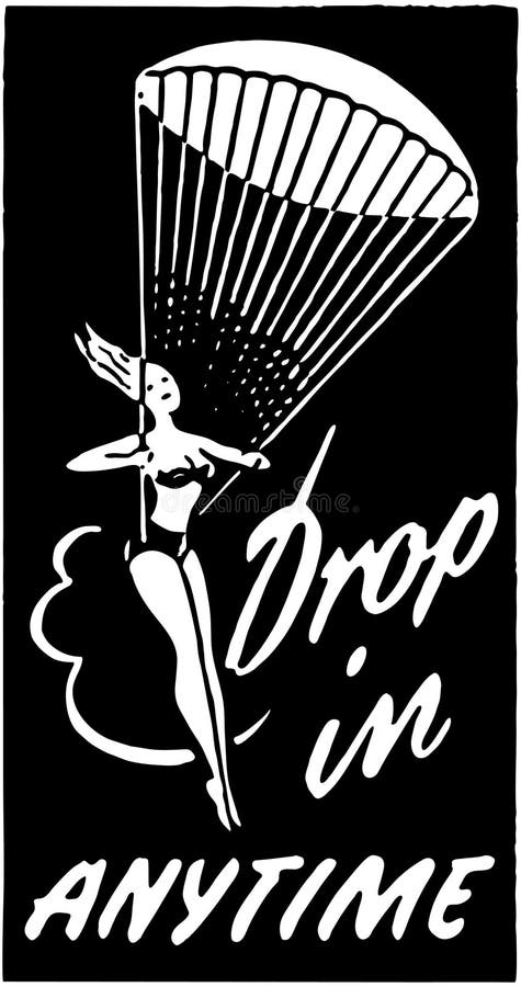 Drop in Anytime 2 stock vector. Illustration of 1940 - 42097947
