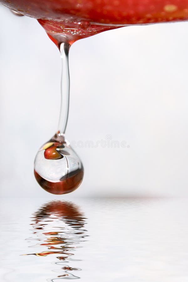 Drop of apple. stock photo. Image of impact, blue, cyan - 11053906