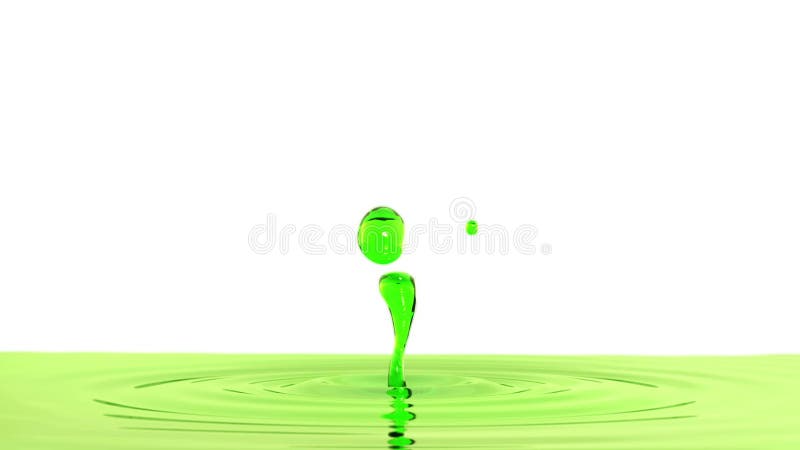 Drop of Apple Juice with the Focus Effect (drop 2 - Side View) Stock ...