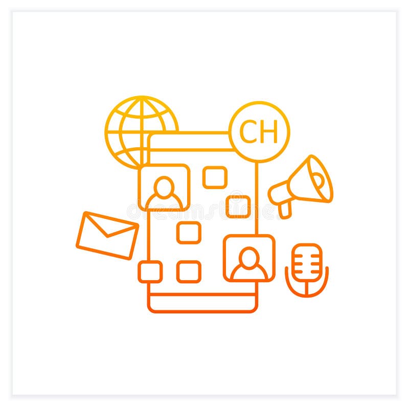 Drop in Audio Chat App Gradient Icon Stock Vector - Illustration of ...